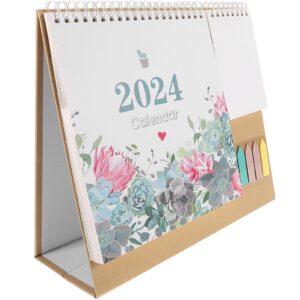 didiseaon household desk calendar desk calendars desktop calendar delicate month calendar noting month calendar standing desk calendar paper multifunction k03 decorations home accessories