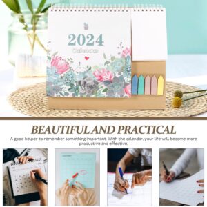 Didiseaon Household Desk Calendar Desk Calendars Desktop Calendar Delicate Month Calendar Noting Month Calendar Standing Desk Calendar Paper Multifunction K03 Decorations Home Accessories