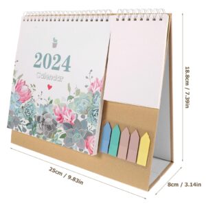 Didiseaon Household Desk Calendar Desk Calendars Desktop Calendar Delicate Month Calendar Noting Month Calendar Standing Desk Calendar Paper Multifunction K03 Decorations Home Accessories