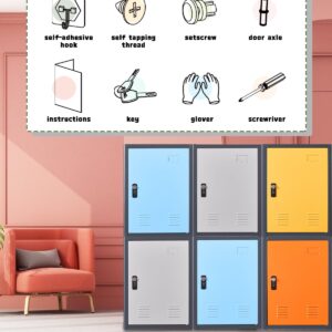 3.5CUB Locker Storage Cabinet, 19.7"H Metal Locker Storage Cabinet With 1 Doors, Small Metal Locker,Lockable Storage Cabinet,for employees,Office,Kids locker - Assembly Required (Elegant Gray)