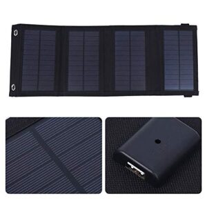 VTOSEN 10W 5.5V Portable Solar Panel Folding Charger Board for Outdoor Travel Camping Black - Efficient and Reliable Solar Panel Charger for On The Go Power Generation