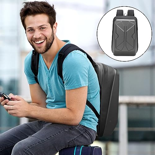 JUMO CYLY HardShell Travel Laptop Backpack, Waterproof Gaming Backpack with USB Charging Port Mens Slim Business Daypack For 15.6 Inch