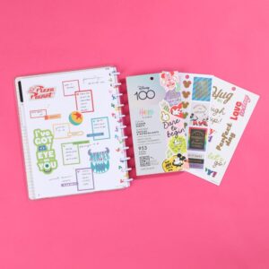 Happy Planner Disney Sticker Pack, Easy-Peel Multicolor Stickers for Journals, Planners, and Calendars, Scrapbook Accessories, Happy Faces Theme, 30 Sheets, 953 Stickers Total