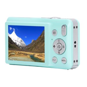 8k digital camera, 2.7inch 68mp ips vlogging selfie dual screen camera with 16x digital zoom, 20 built in beauty filters, 750mah wifi digital video camera for vlogging (green)