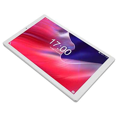 10 Inch Tablet, Silver HD 10 Tablet Octa Core 3 and 64G Memory for Daily for Travel (US Plug)