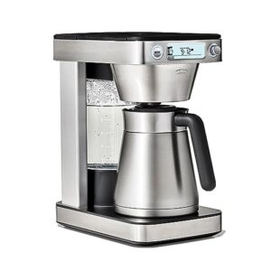 oxo brew 12-cup coffee maker with podless single-serve function,silver