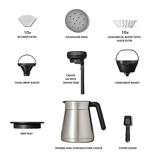 OXO Brew 12-Cup Coffee Maker With Podless Single-Serve Function,Silver