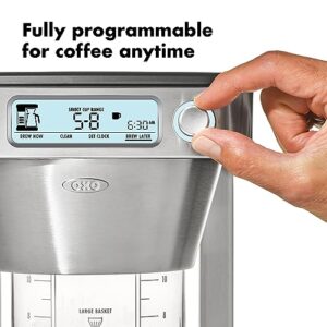 OXO Brew 12-Cup Coffee Maker With Podless Single-Serve Function,Silver