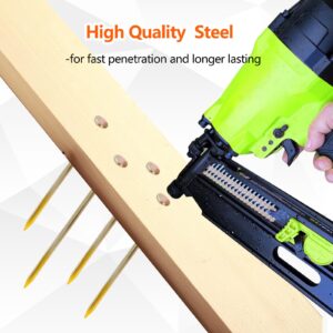 SITLDY Framing Nails 21 Degree 3 SIZES (3-1/2"+3.0"+ 2-3/8", 150 per Size) Full Round Head EG Smooth Shank, 450 Count Assorted Size, for Pneumatic, Electric 20 to 22 Degree Framing Nailer