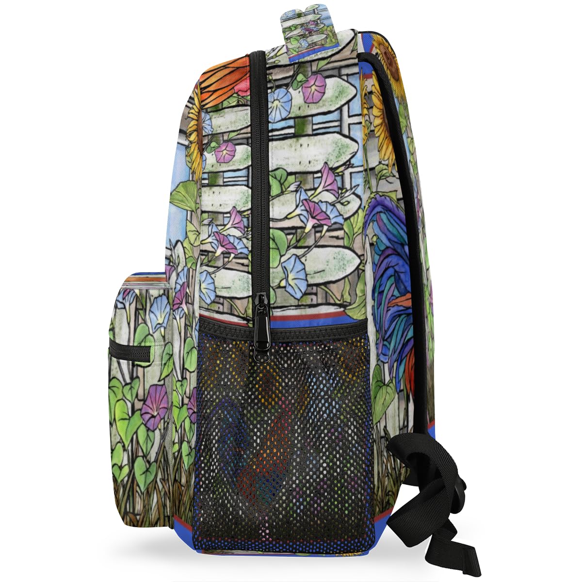 Rooster Oil Painting Travel Laptop Backpacks Lightweight Travel Hiking Camping Casual Daypack Backpack for Men Women Adults