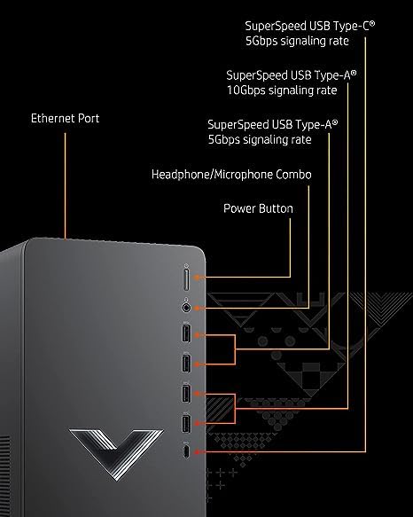 HP Victus Gaming Premium Desktop | Ryzen 5 5600G Up to 4.4GHz | 16GB RAM | 1TB SSD | AMD Radeon RX 6400 4GB | Windows 11 Home