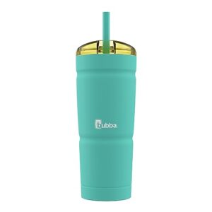 bubba envy s insulated stainless steel tumbler with straw | cold up 18 hours | hot up 6 hours | fits cup holders | easy-to-clean | bpa-free, 24 fl oz (3.62 x 3.62 x 10.54 inches - teal)