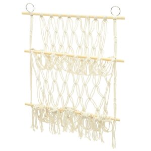 vosarea wall mounted bookshelf hammocks book shelf for kids rooms book shelves home decor macrame wall hammock macrame woven tapestry hand woven pendant iron white organizer nordic