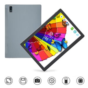 Yunseity 10 Inch Tablet, Octa Core Processor with 8GB RAM 128GB ROM, Dual 13MP+5MP Camera, 5G WiFi, Bluetooth, 8800mAh, GPS, IPS Full HD Display (Gray)