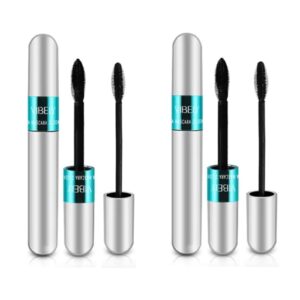 vibely mascara, vibely 4d mascara beauty - vegan & organic, vibely 2-in-1 vegan & organic 4d mascara, vibely mascara 5x longer waterproof, 4d mascara silk fiber lash mascara