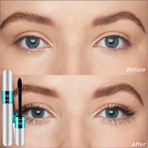 Vibely Mascara, Vibely 4D Mascara Beauty - Vegan & Organic, Vibely 2-in-1 Vegan & Organic 4D Mascara, Vibely Mascara 5x Longer Waterproof, 4D Mascara Silk Fiber Lash Mascara