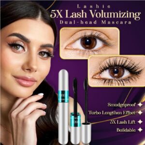 Vibely Mascara, Vibely 4D Mascara Beauty - Vegan & Organic, Vibely 2-in-1 Vegan & Organic 4D Mascara, Vibely Mascara 5x Longer Waterproof, 4D Mascara Silk Fiber Lash Mascara