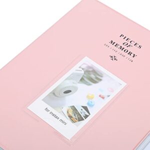 3in 128 Pockets Universal Photo Album Business Card Holder for Mini (Pink)