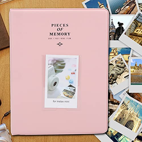 3in 128 Pockets Universal Photo Album Business Card Holder for Mini (Pink)