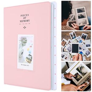 3in 128 Pockets Universal Photo Album Business Card Holder for Mini (Pink)