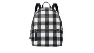 kate spade new york chelsea large backpack (black plaid)