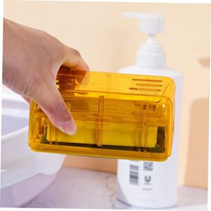 Alipis 4pcs Soap Foaming Box Bar Soap Container Soap Dish Holder para Guardar Tool Soap Dispenser Soap Holder Clothes Storage Organiser Soap Drainer Storage Box Soft Rubber Travel Roller