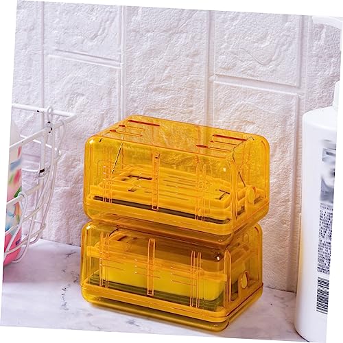 Alipis 4pcs Soap Foaming Box Bar Soap Container Soap Dish Holder para Guardar Tool Soap Dispenser Soap Holder Clothes Storage Organiser Soap Drainer Storage Box Soft Rubber Travel Roller