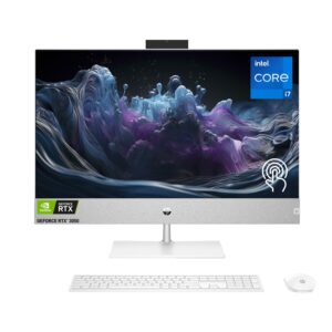 hp pavilion 27 aio desktop, 27" fhd touchscreen, intel core i7-13700t, nvidia rtx 3050, 64gb ram, 2tb ssd+2tb hdd, webcam, hdmi, wireless k&m, wi-fi 6, windows 11 home