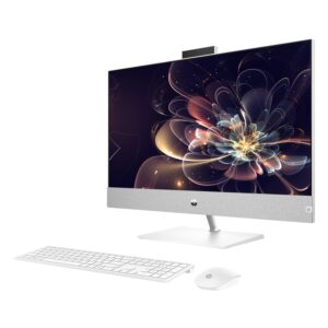 HP Pavilion 27 AIO Desktop, 27" FHD Touchscreen, Intel Core i7-13700T, NVIDIA RTX 3050, 64GB RAM, 2TB SSD+2TB HDD, Webcam, HDMI, Wireless K&M, Wi-Fi 6, Windows 11 Home