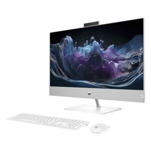 HP Pavilion 27 AIO Desktop, 27" FHD Touchscreen, Intel Core i7-13700T, NVIDIA RTX 3050, 64GB RAM, 2TB SSD+2TB HDD, Webcam, HDMI, Wireless K&M, Wi-Fi 6, Windows 11 Home