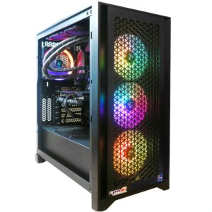 cpu solutions gamercore gaming pc rtx 4060 core i7 13700kf- 32gb ddr5 ram, 1000gb ssd, windows 11, rgb tower (13700kf)