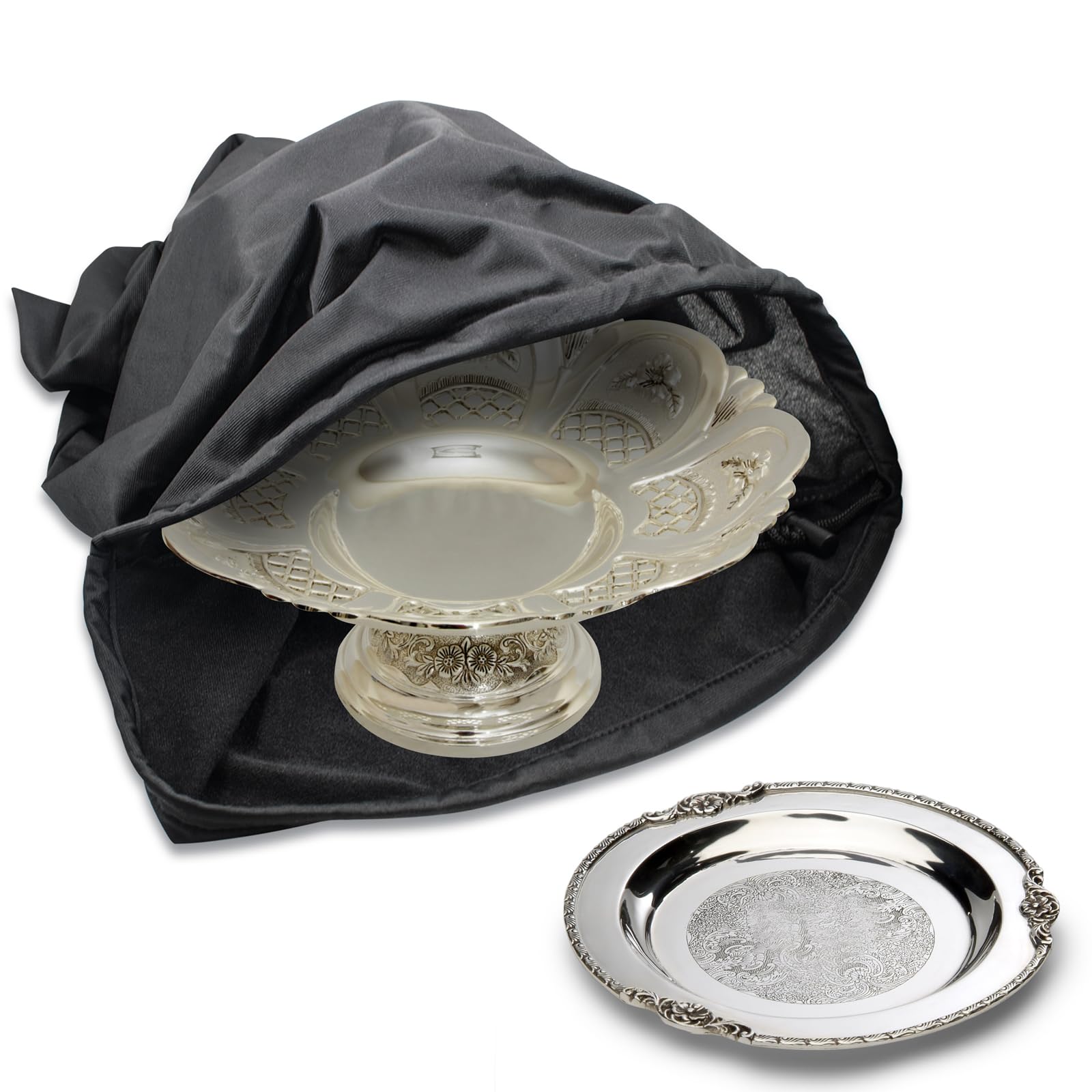 Silver Storage Bags Oversized 31.5 x 23.6 Inches Anti Tarnish Storage Bag Fabric Cloth Bag Black Drawstring Pouch Cloth Bag for Silver Storage Jewelry Silverware Protection Flatware Silver Plate