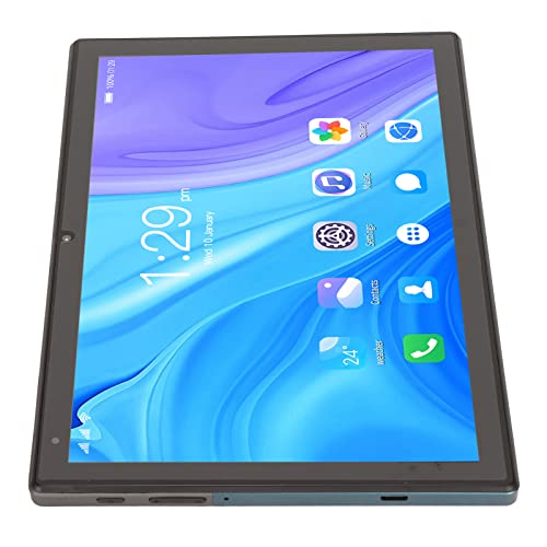 10 Inch Tablet, Kids Tablet 6GB 128GB Support Calls Front 800W HD IPS Screen High Performance: 2.4G 5G for Office (UK Plug)