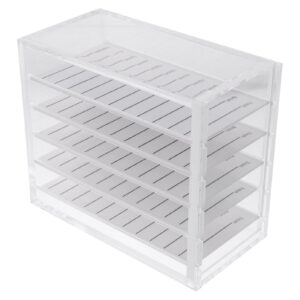 cabilock 5 box lash trays for lash extensions eyelash curler portable acrylic drawer false eyelash case artificial organizer storage eyelash container storage box household