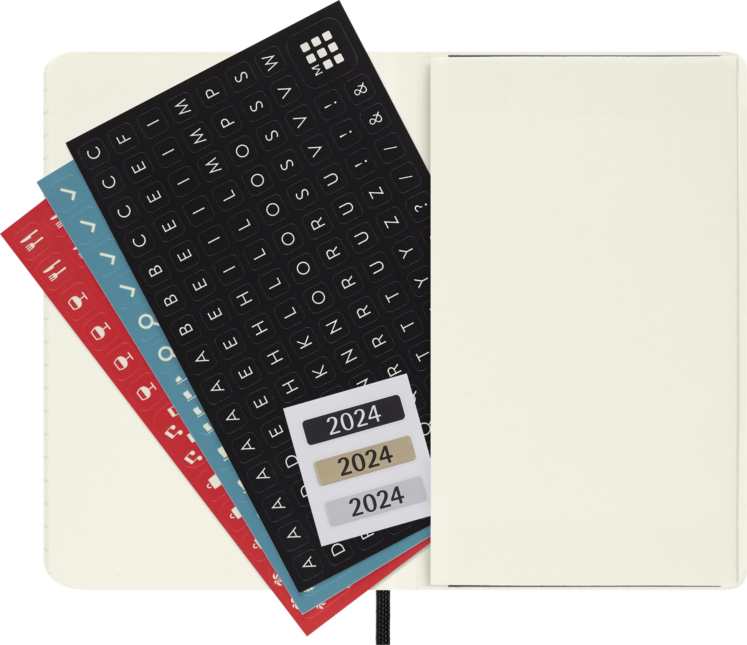 Moleskine DSB12WN2Y24 Notebook, Beginning with January 2024, 12 Months, Weekly Diary Soft Cover, Pocket Size (W x H x H): 3.5 x 5.5 inches (9 x 14 cm), Black