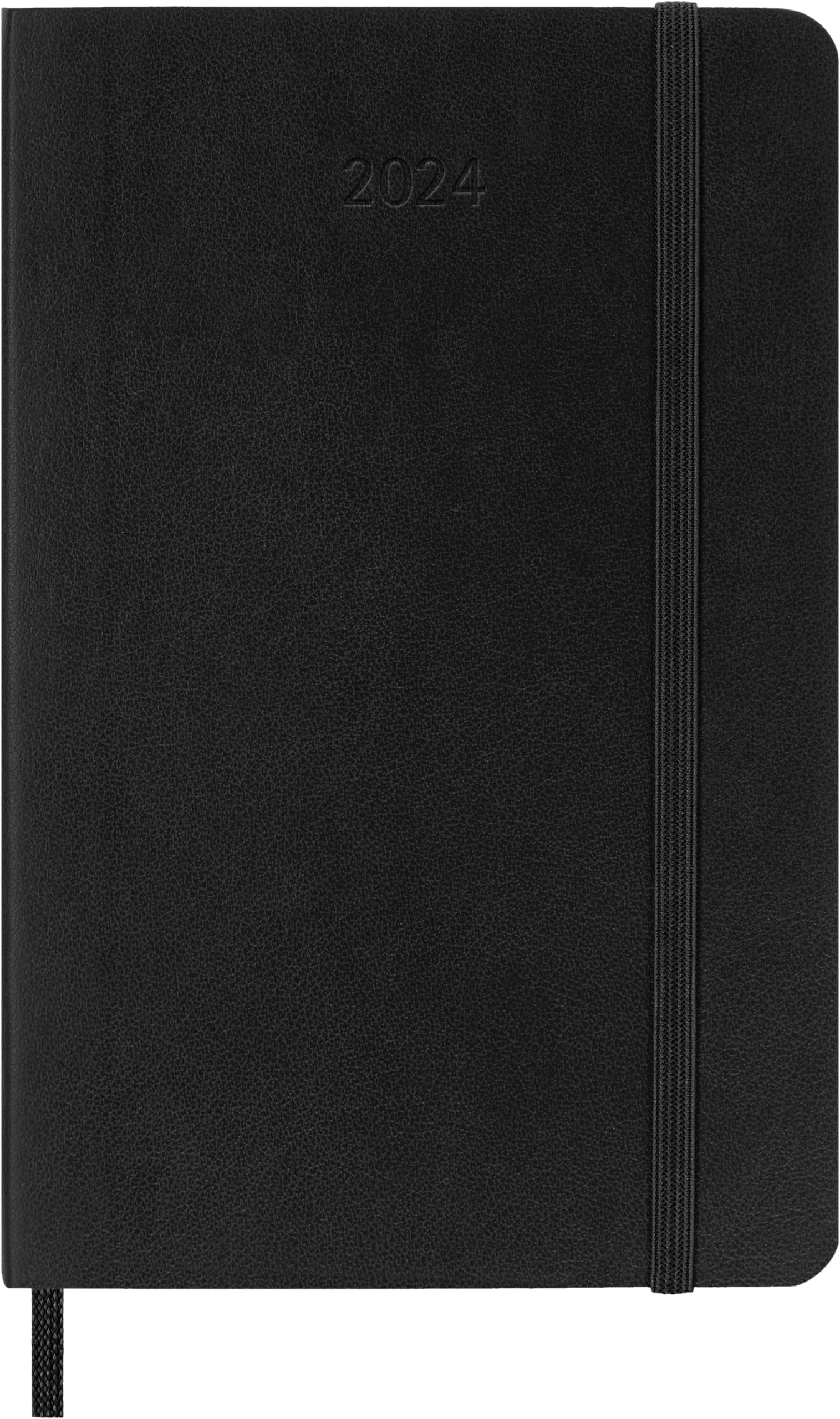 Moleskine DSB12WN2Y24 Notebook, Beginning with January 2024, 12 Months, Weekly Diary Soft Cover, Pocket Size (W x H x H): 3.5 x 5.5 inches (9 x 14 cm), Black