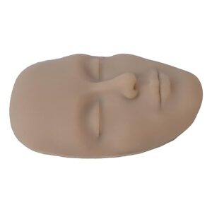 Makeup Practice Face, Silicone Makeup Practice Board, Face Eyebrow Eyes Makeup Mannequin for Makeup Artists and Beginners, Perfect Aid to Practicing Makeup (Dark Skin Color)