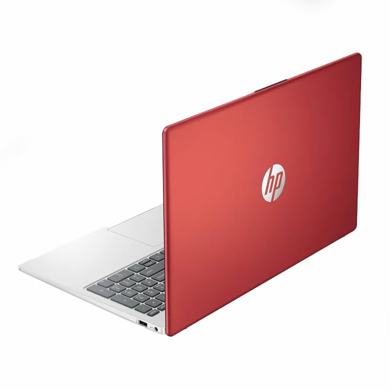 HP Newest 15.6 Inch Laptop for Business and College, Intel Core Pentium N200(4 core), 8GB RAM, 128GB Storage, Windows 11 Home, 1-Year Microsoft 365, HDMI, WiFi, Scarlet Red, PCM