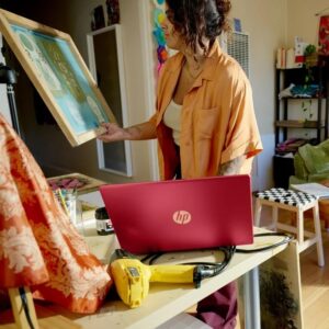 HP Newest 15.6 Inch Laptop for Business and College, Intel Core Pentium N200(4 core), 8GB RAM, 128GB Storage, Windows 11 Home, 1-Year Microsoft 365, HDMI, WiFi, Scarlet Red, PCM