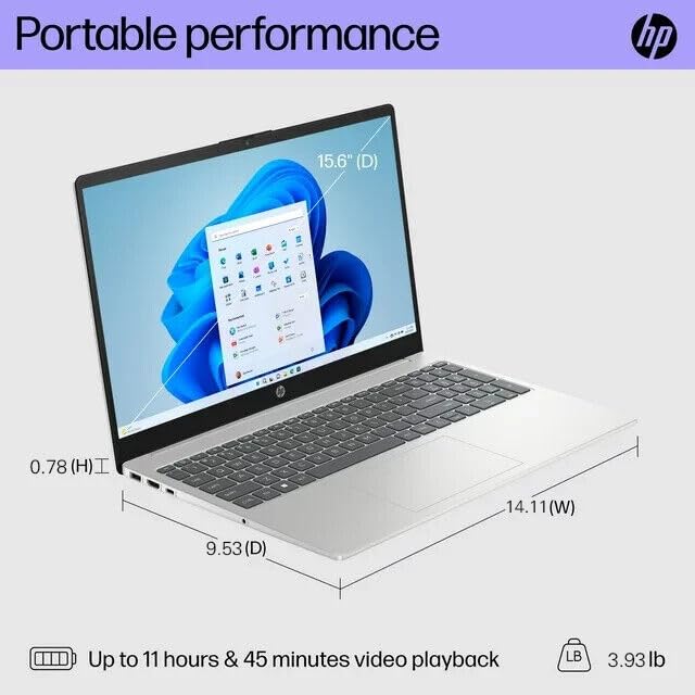 HP Newest 15.6 Inch Laptop for Business and College, Intel Core Pentium N200(4 core), 8GB RAM, 128GB Storage, Windows 11 Home, 1-Year Microsoft 365, HDMI, WiFi, Scarlet Red, PCM