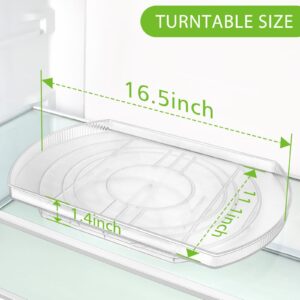 LOMILD 16.5'' Rectangular Lazy Susan for Refrigerator, Slide and 360° Rotate Turntable Organizer for Fridge, Cabinet, Dining Table, Countertop & Kitchen, 1 Pack