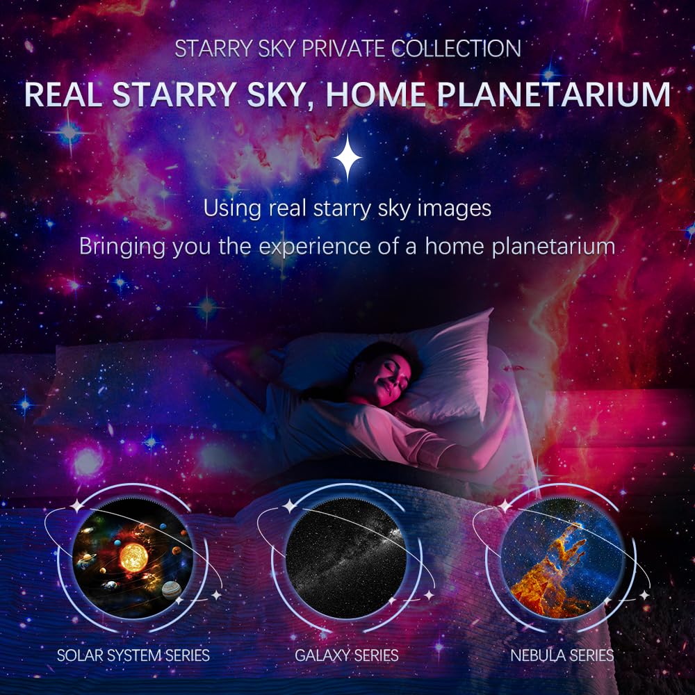 SFOUR Star Projector Galaxy Night Light,Rocket Astronaut 12 Sheets of Film to Meet The Fantasy of The Starry Sky Extreme, Gift for Kids Adults for Bedroom, Christmas, Birthdays, Valentine's Day etc.