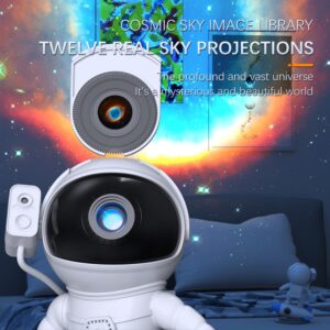 SFOUR Star Projector Galaxy Night Light,Rocket Astronaut 12 Sheets of Film to Meet The Fantasy of The Starry Sky Extreme, Gift for Kids Adults for Bedroom, Christmas, Birthdays, Valentine's Day etc.