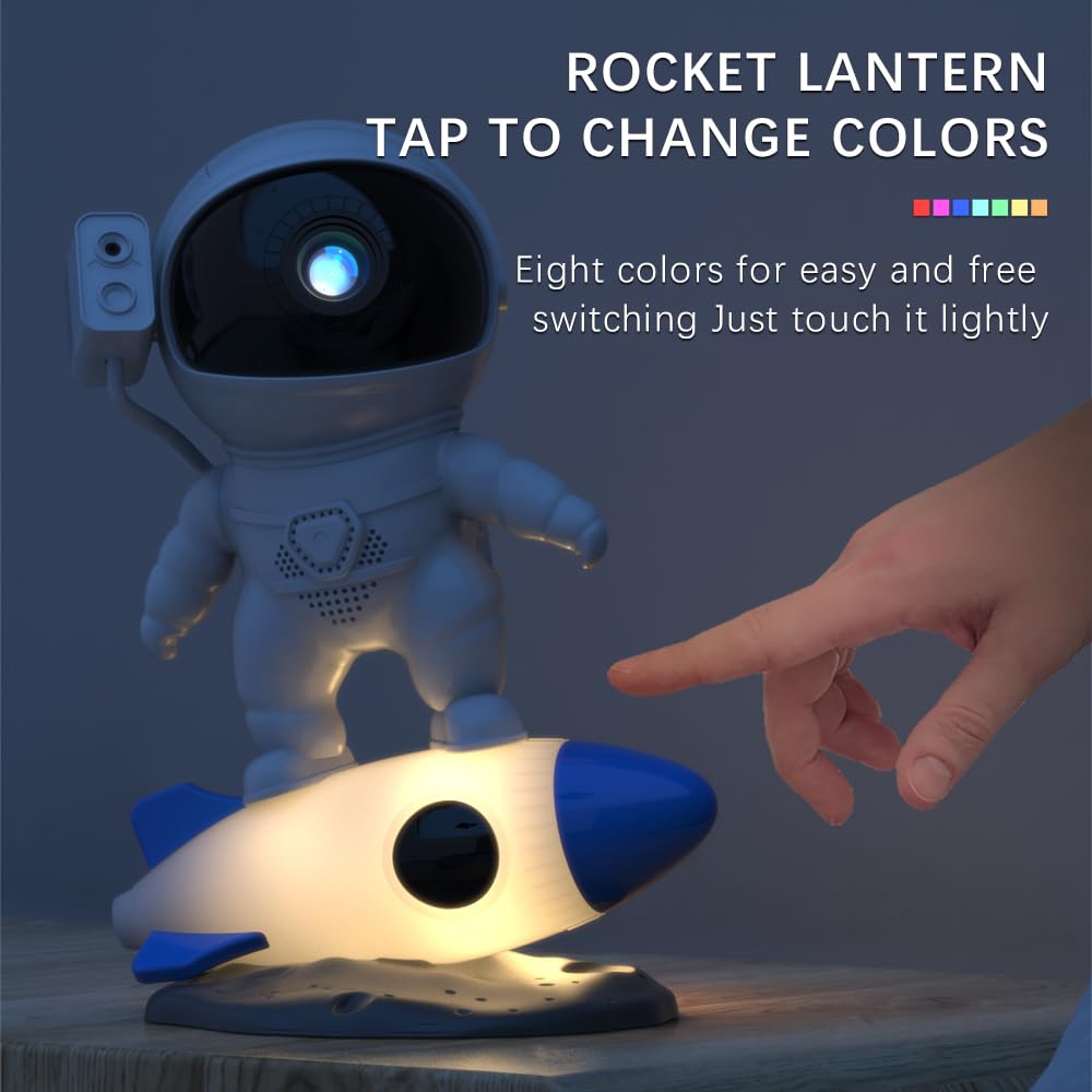 SFOUR Star Projector Galaxy Night Light,Rocket Astronaut 12 Sheets of Film to Meet The Fantasy of The Starry Sky Extreme, Gift for Kids Adults for Bedroom, Christmas, Birthdays, Valentine's Day etc.