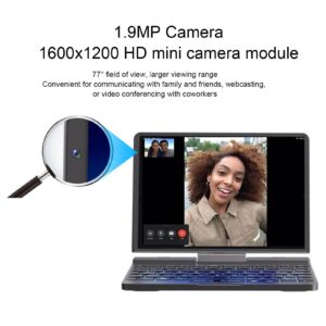 Heayzoki 8 Inch Laptop, Touch Screen Mini Laptop, 180° Flip HD Camera LPDDR5 12GB RAM Full Featured Mini Laptop, with Stylus for Windows 10 11 Supported (12GB+512GB US Plug)