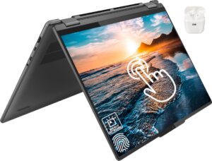 lenovo yoga 7i 16 inch 2 in 1 business laptop, wuxga fhd touchscreen, 13th gen intel i7-1355u, 16gb ddr5 ram, 512gb ssd, windows 11 pro, intel iris xe graphics, backlit keyboard, grey, tdu