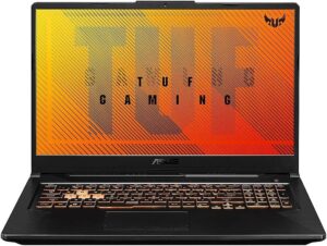 asus tuf gaming a17 gaming laptop, 17.3" fhd 144hz ips, amd ryzen 5 4600h,16gb ddr4 ram, 1tb pcie ssd, nvidia geforce gtx 1650, rgb backlit keyboard, windows 11, bonfire black