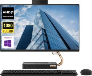 lenovo ideacentre a540 23.8" fhd all-in-one desktop, amd ryzen 5 pro 4650ge, 16gb ram 512gb pcie ssd, webcam, hdmi, wireless keyboard & mouse, windows 10 pro, black