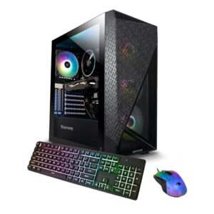 ibuypower slatemesh gaming pc computer desktop slatemesha5n4601 (amd ryzen 5 7600, rtx 4060 8gb, 16gb ddr5 5200 mhz, 500gb nvme ssd, windows 11 home),black