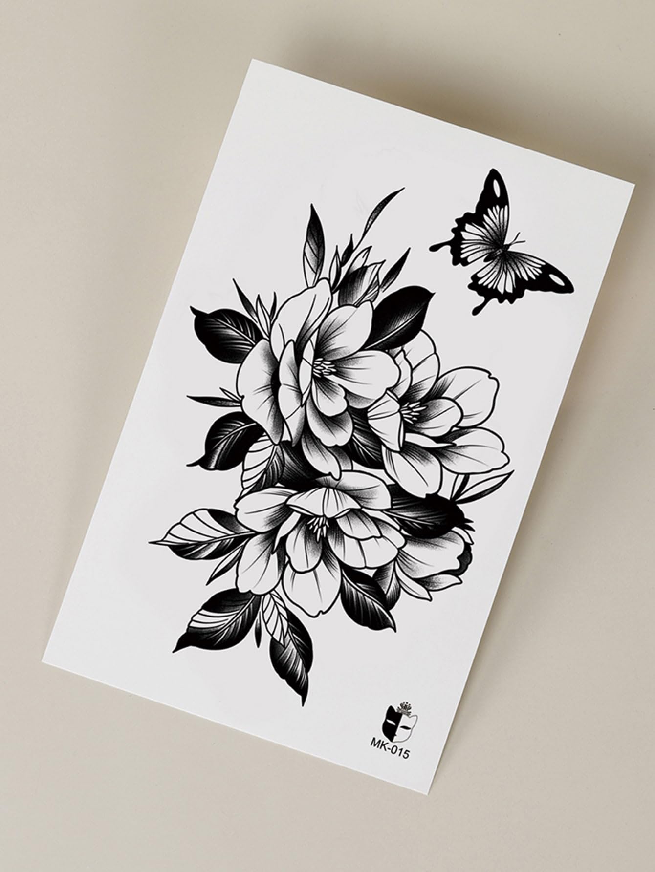 1sheet Floral Pattern Tattoo Sticker